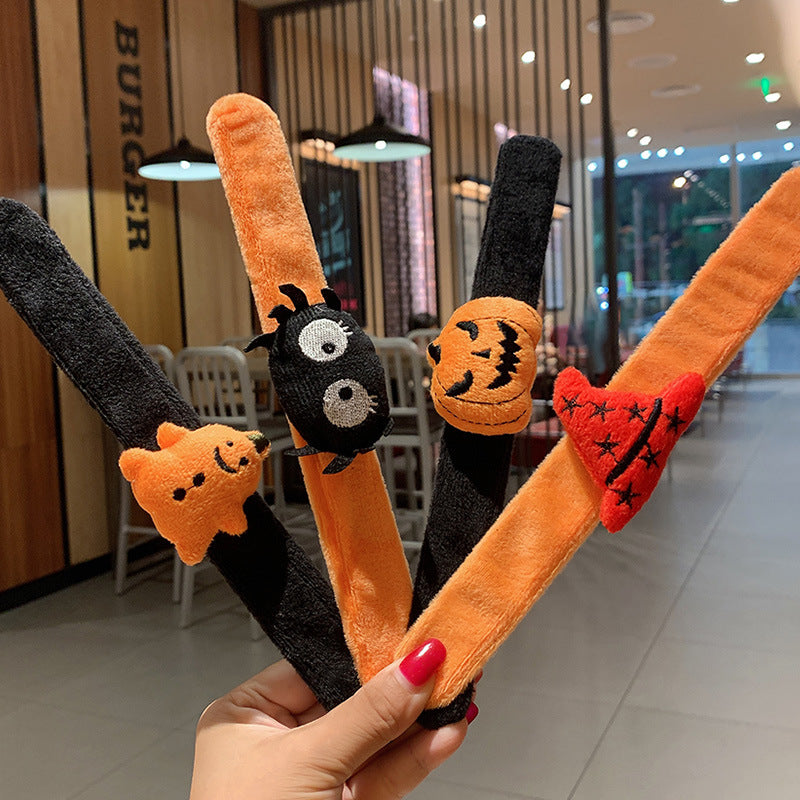 Halloween Pumpkin Ghost Spider Slap Bracelets ( 1 x Set 4Ps ) – Gaopeng Toy