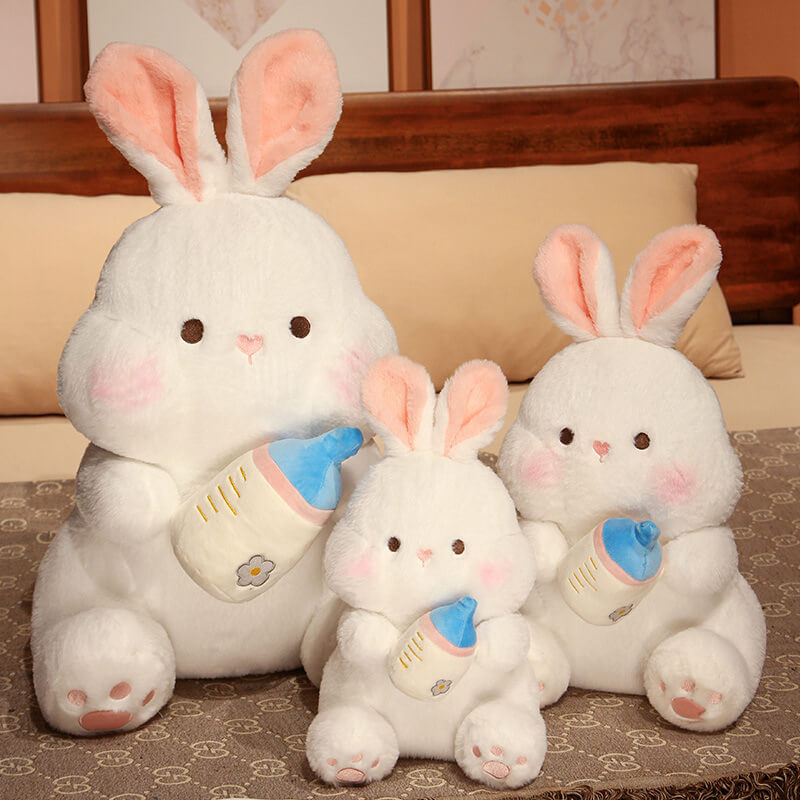 Cute white rabbit plush toy doll – Gaopeng Toy
