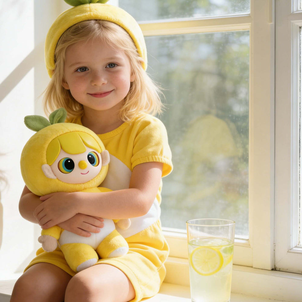 GaoPengToy Presale| 9.84" Vinyl Face Lemon Plush Doll - Kawaii Fruit S ...