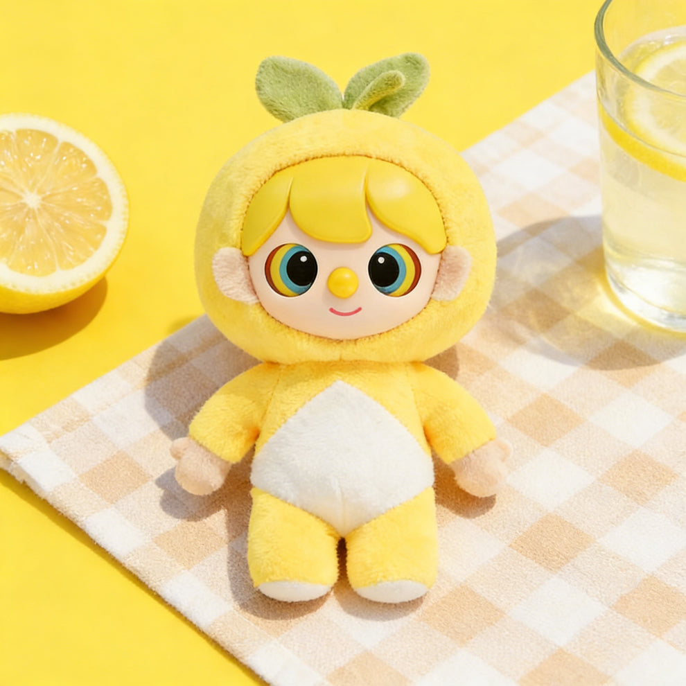 GaoPengToy Presale| 9.84" Vinyl Face Lemon Plush Doll - Kawaii Fruit S ...