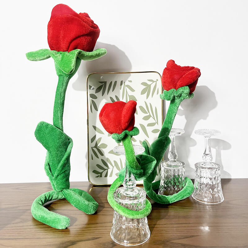 Plush Roses Realistic Flowering Plants – Gaopeng Toy