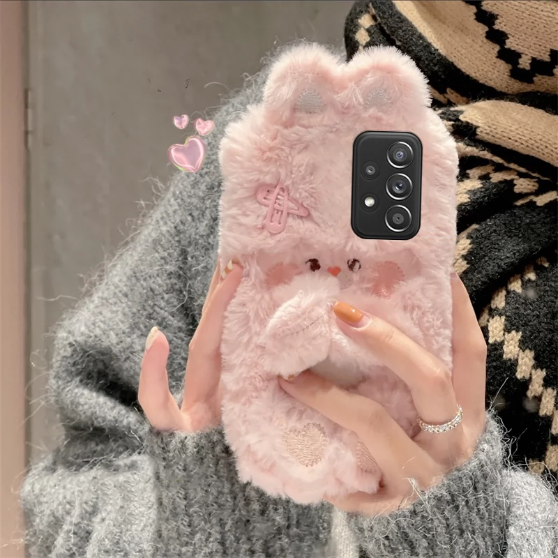 Fluffy Pink Rabbit Case For IPhone – Gaopeng Toy